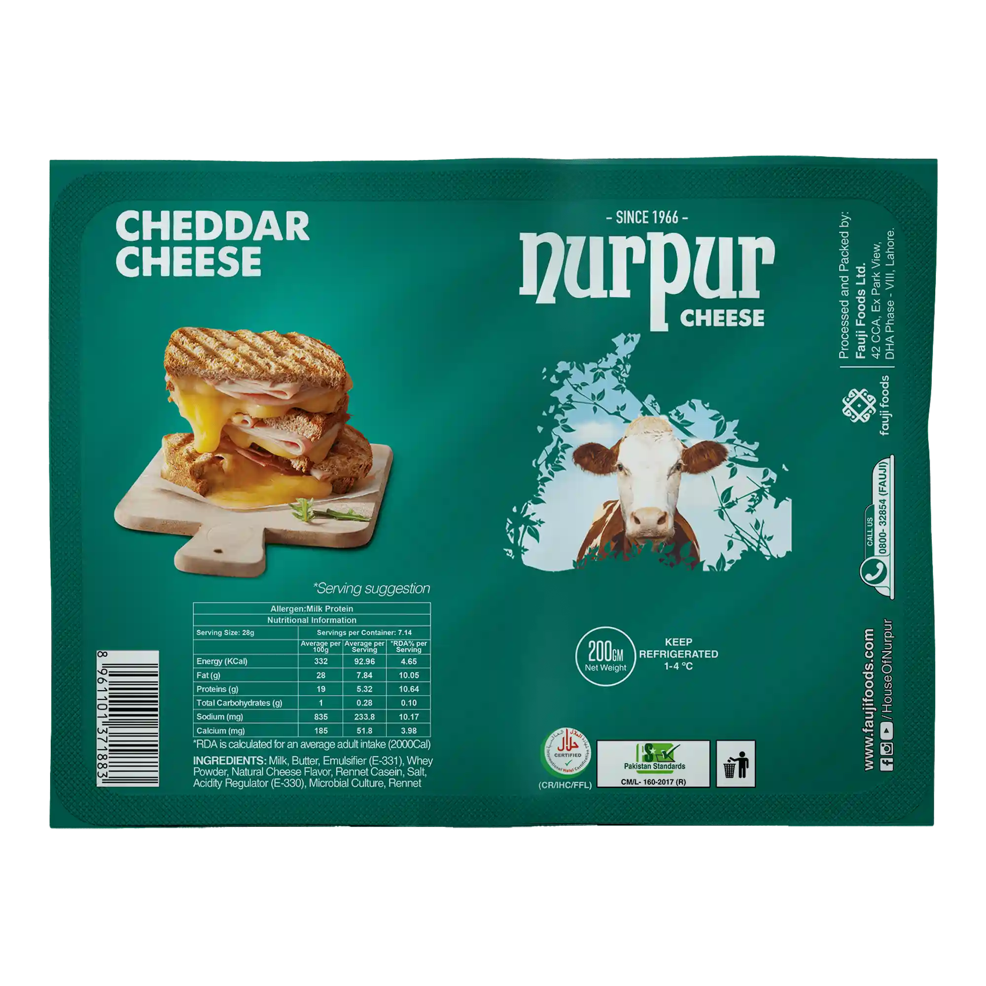 Buy Nurpur Cheddar Cheese 200g Online at Best Prices in Pakistan Today