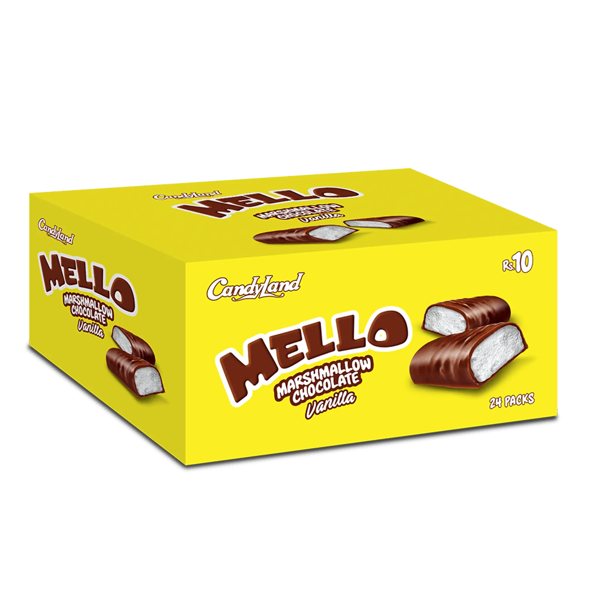 Buy Candyland Mello Bar Vanilla Rs. 10 Box (24 Packs) Online at Best ...