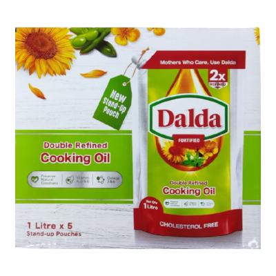 Buy Dalda Cooking Oil Standup 1L Carton (5 Pieces) Online at Best ...