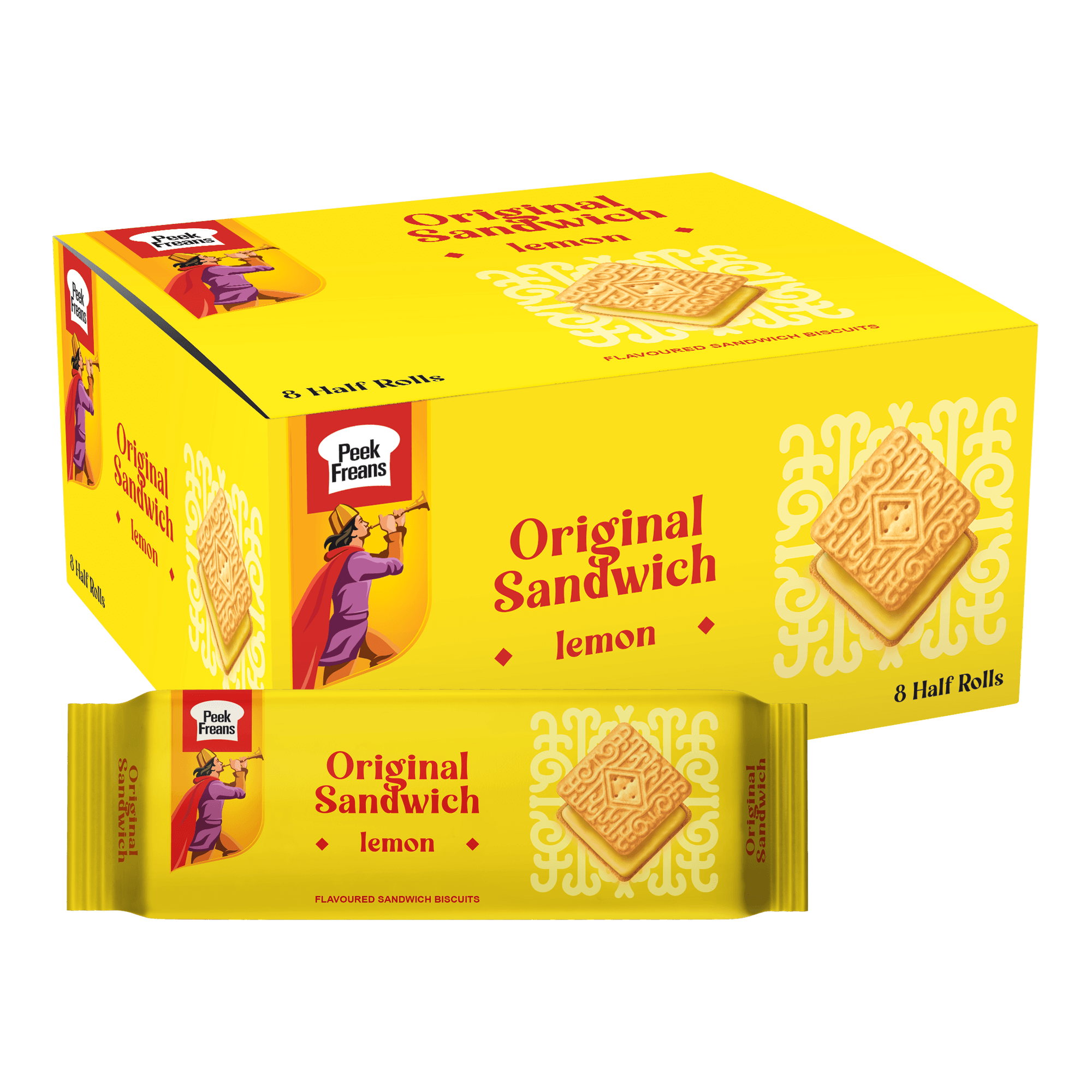 Buy Peek Freans Lemon Sandwich Biscuits Rs. 40 Box (8 Packs) Online at ...
